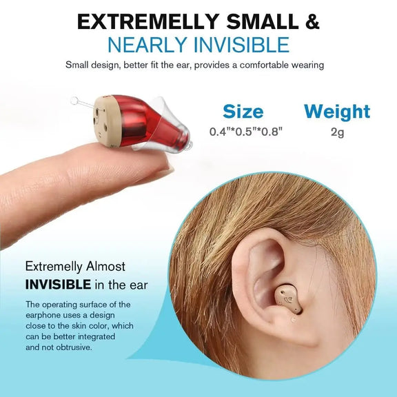 Micro OTC Hearing Aids CIC Nearly Invisible And Rechargeable – Kuosn