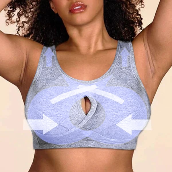 Pure Cotton Instantly Lifts Anti Sagging Wirefree Bra – Kuosn